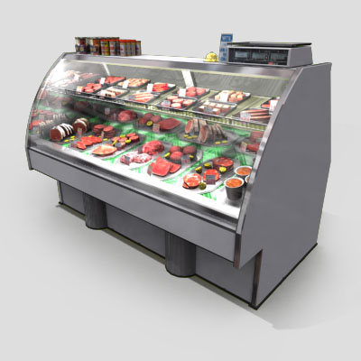 3D Models - Grocery - Meat Counter