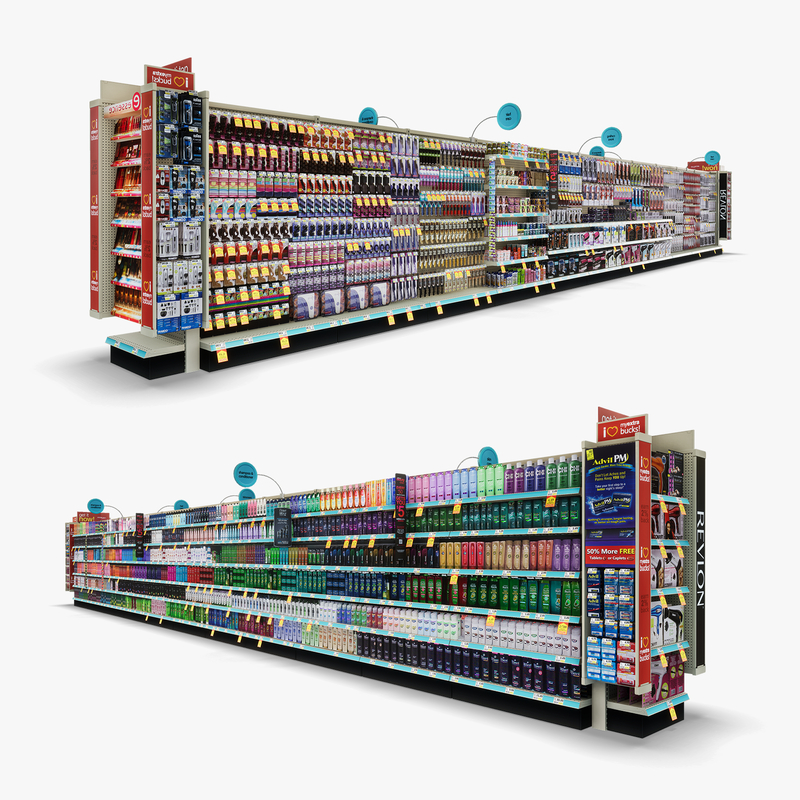 3D Models - Retail Aisle 02 - Shampoo Beauty