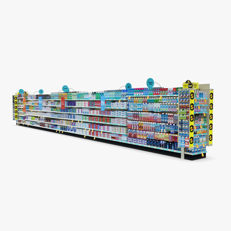 3D Models - Retail Aisle 13 - Toilet Paper Dental Hygiene
