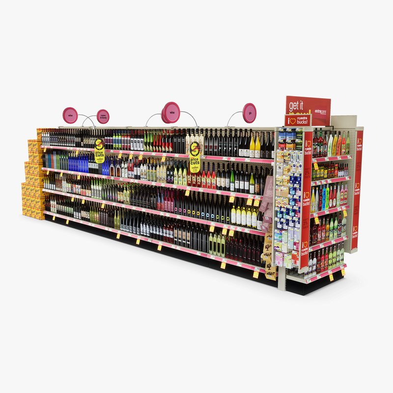 3D Models - Retail Aisle 17 - Liquor Wine