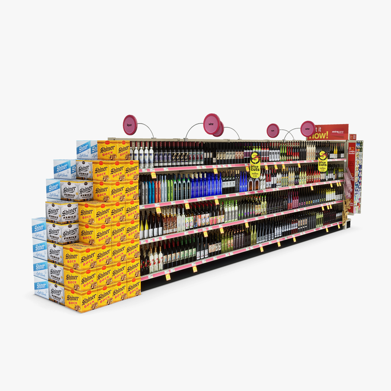 3D Models - Retail Aisle 17 - Liquor Wine